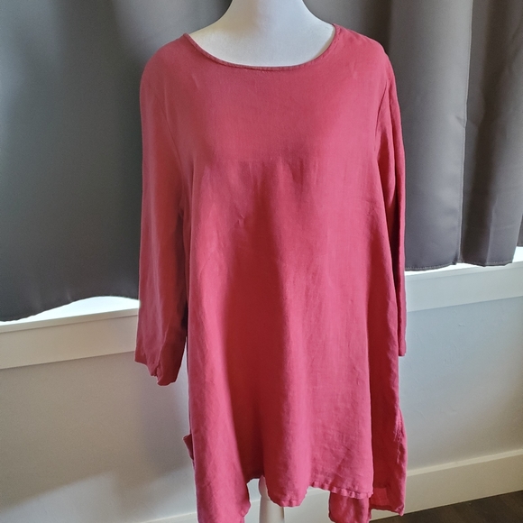 cut loose | Dresses | Cut Loose Long Sleeve Linen Dress With Pockets ...